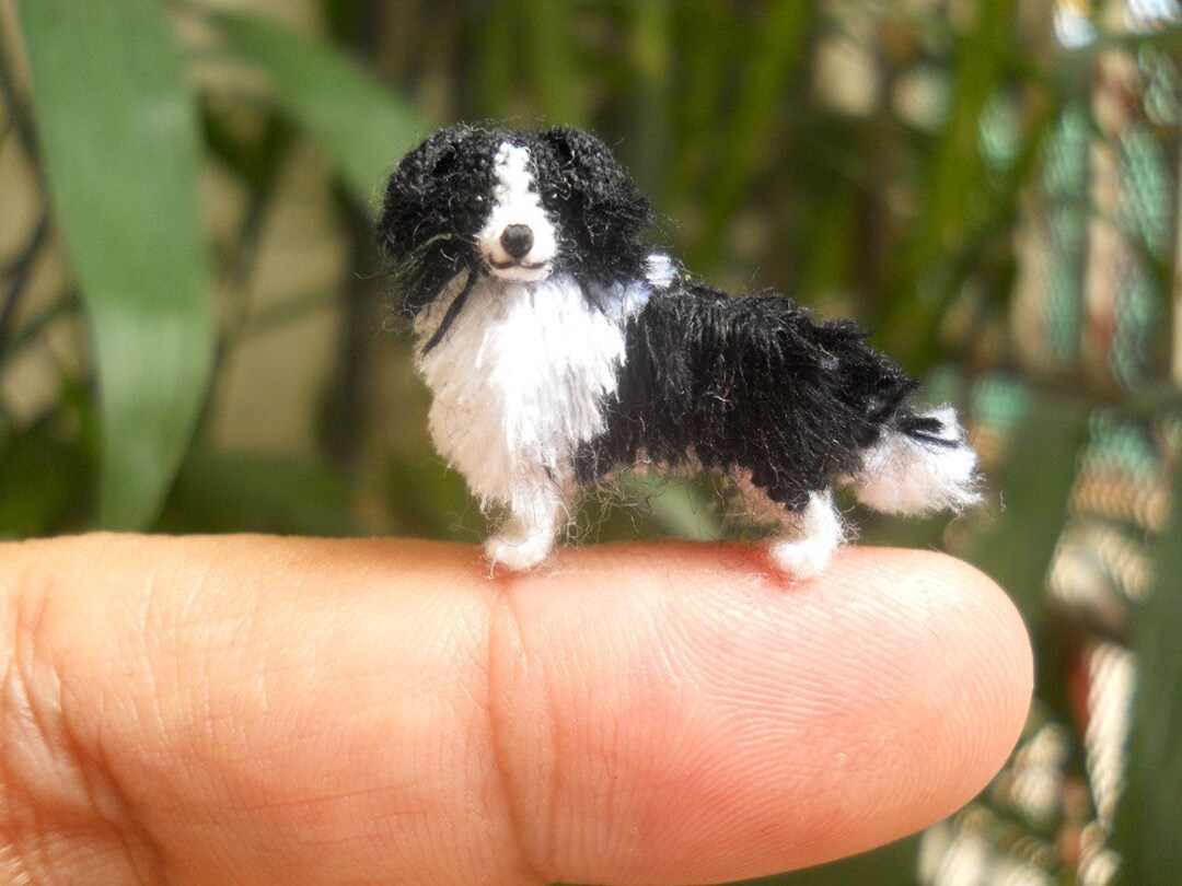 Border Collie - Tiny Crochet Miniature Dog Stuffed Animals - Made to ...