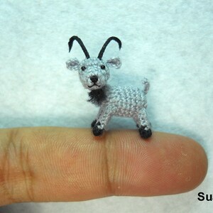 Miniature Beige Goat - Teeny Tiny Crocheted Goats - Made to Order - Etsy