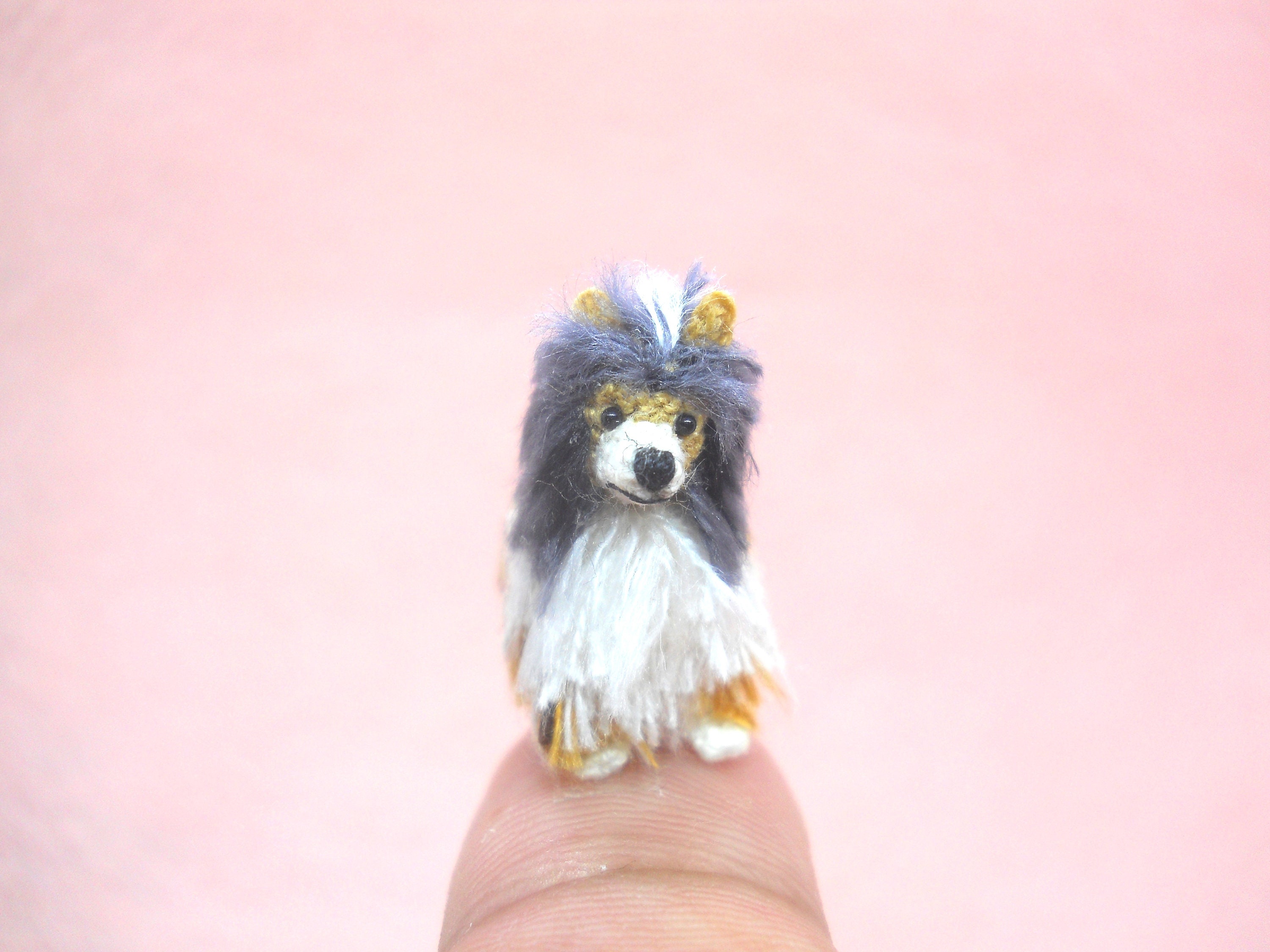 Miniature Crochet Sheltie Shetland Sheepdog Miniature Dog | Etsy