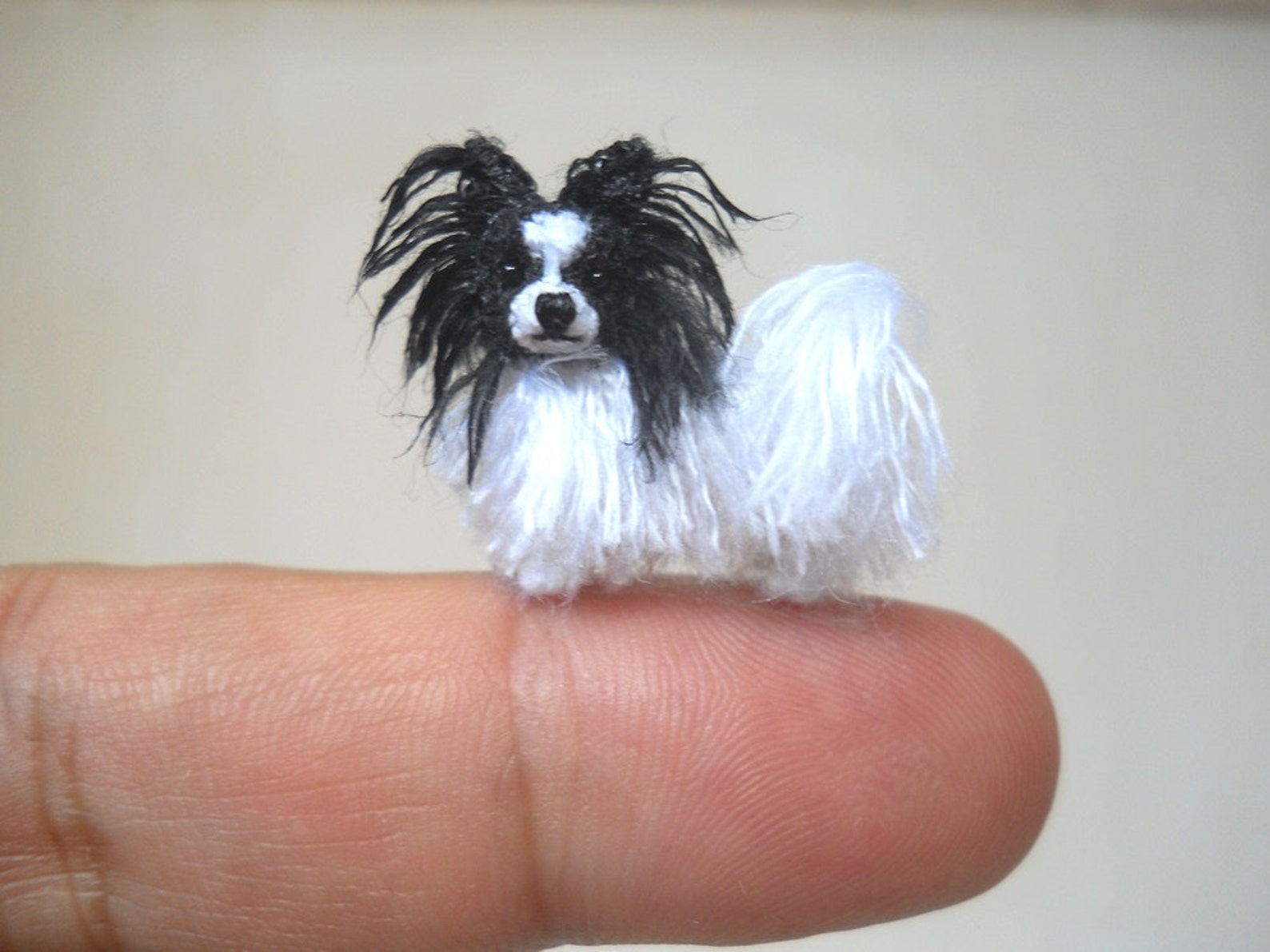 Mini Papillon Dog Tiny Crochet Miniature Dog Stuffed Animals - Etsy 日本