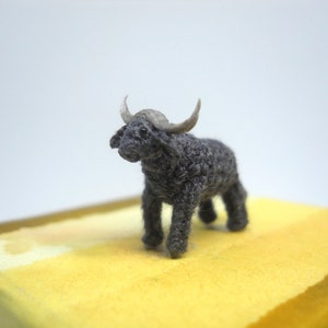 Micro Water Buffalo - Tiny Amigurumi Miniature Crochet Stuffed Animal ...