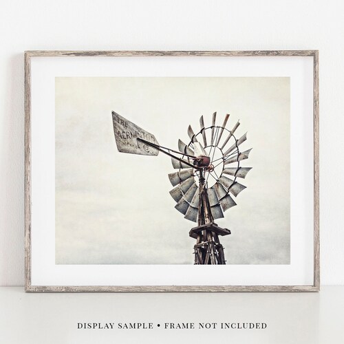 RUSTIC WALL ART Windmill Art Printable Farmhouse Decor - Etsy