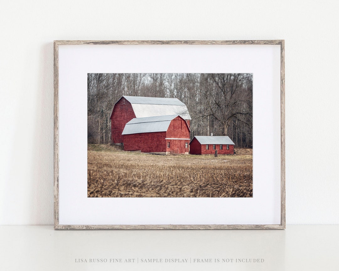 Rustic Red Barn Wall Art Decor Fall Landscape Photo Gift for Her - Etsy