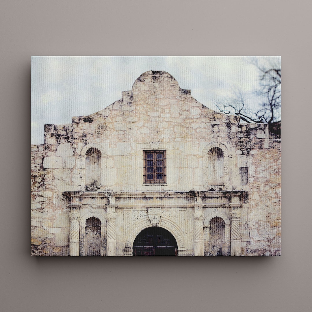 Canvas Art the Alamo Canvas Wall Art Texas Canvas Decor Southwestern ...