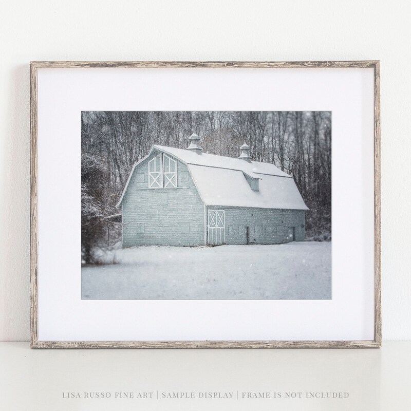 Winter Barn - Etsy