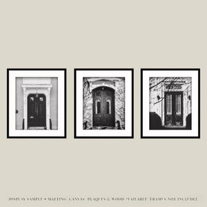 Vintage Door Wall Art Set - Rustic Black and White or Color Photography ...