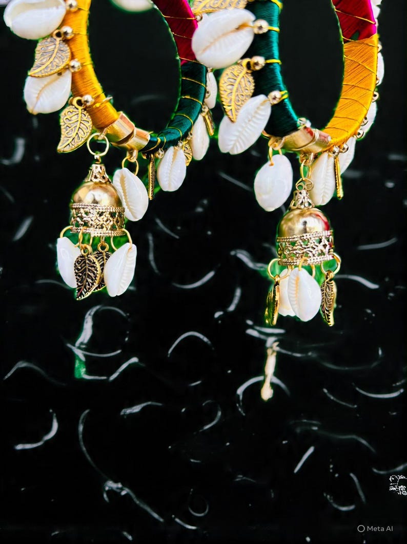 Fancy Kodi Design Bangle • Elegant Gold-tone Ethnic Bracelet ...