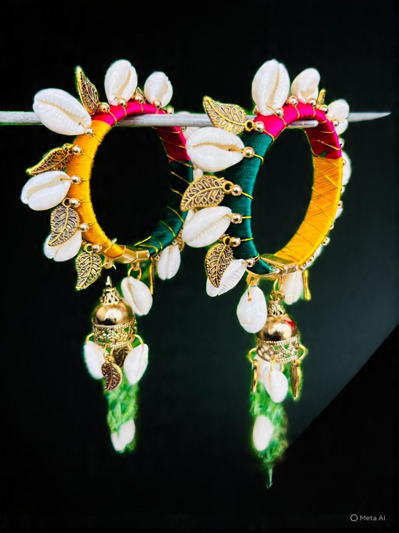 Fancy Kodi Design Bangle • Elegant Gold-tone Ethnic Bracelet ...