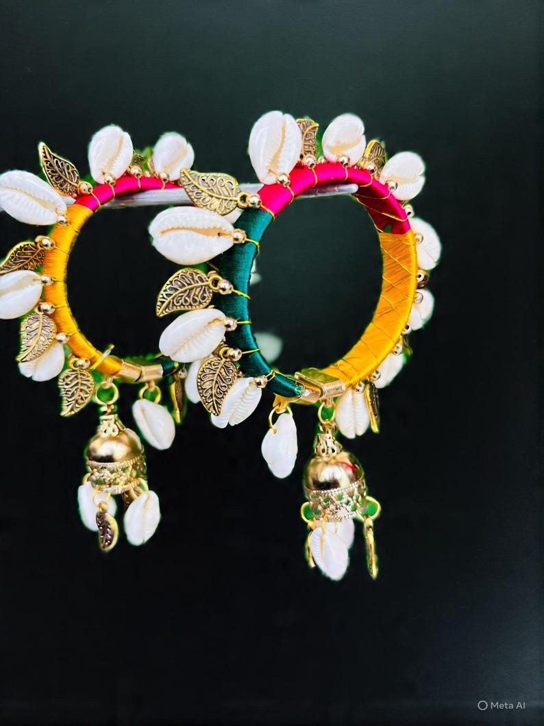 Fancy Kodi Design Bangle • Elegant Gold-tone Ethnic Bracelet ...