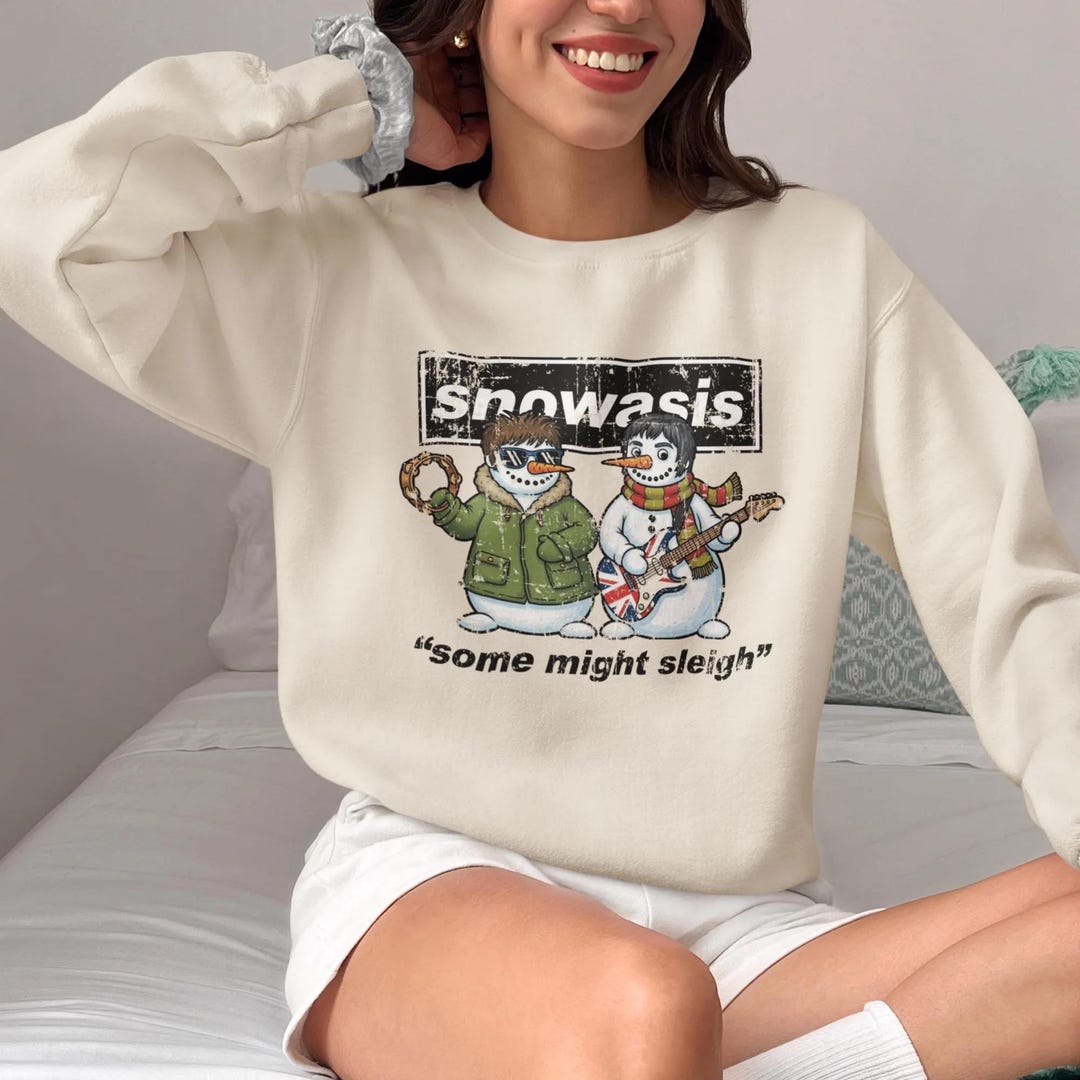Snowasis Some Might Sleigh Christmas Jumper, Funny Xmas Music Band ...