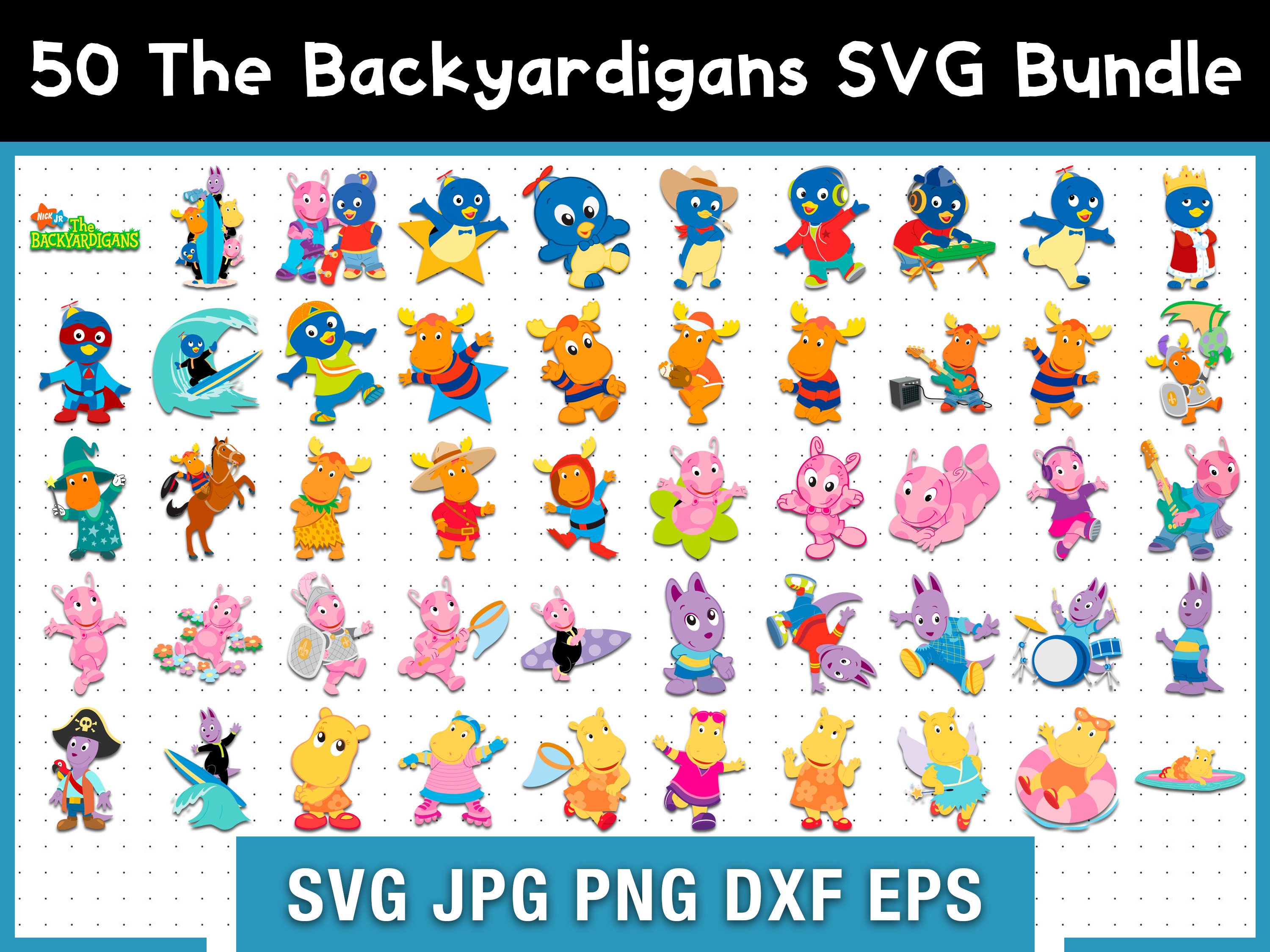 50 the Backyardigans SVG Bundle, the Backyardigans SVG Template ...