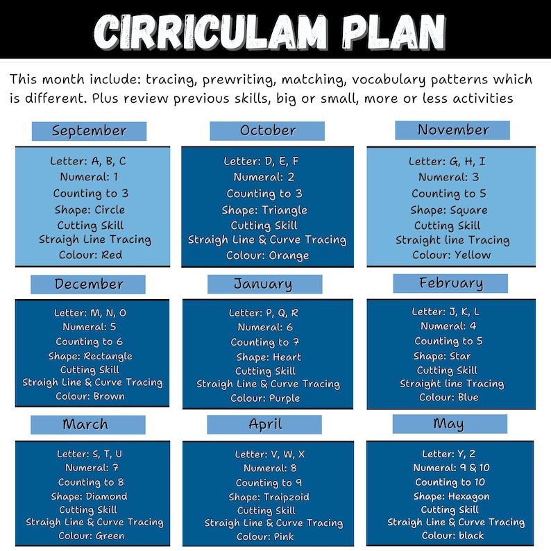 Preschool Curriculum Bundle, Age 3-5, Seasonal Activity Worksheets ...