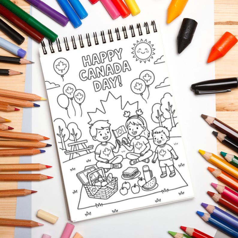 Canada Day Coloring Book | 50 Pages for Kids (digital Download) - Etsy