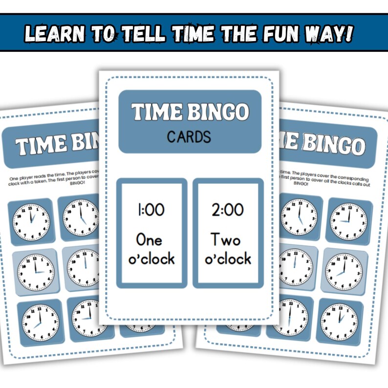 Telling Time Worksheets, Clock Learning Activities (PDF) - Etsy