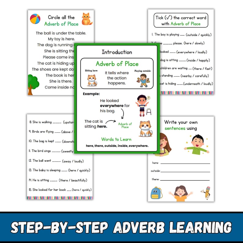 Year 1 Grammar Worksheet: Verbs & Adverbs Activity (printable PDF) - Etsy