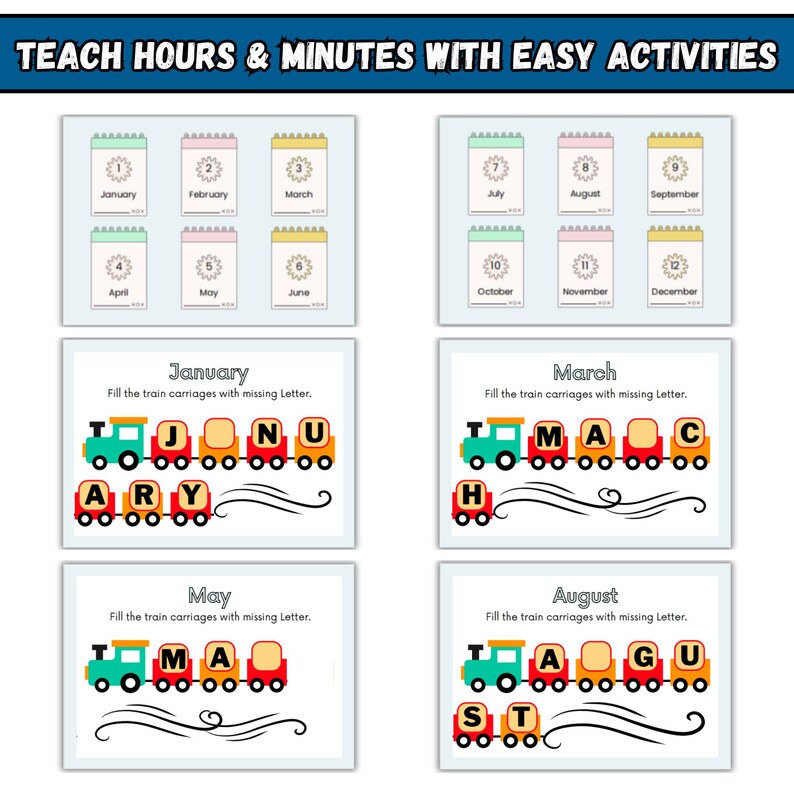 Printable Days of the Week & Months of the Year Worksheets | Tracing ...