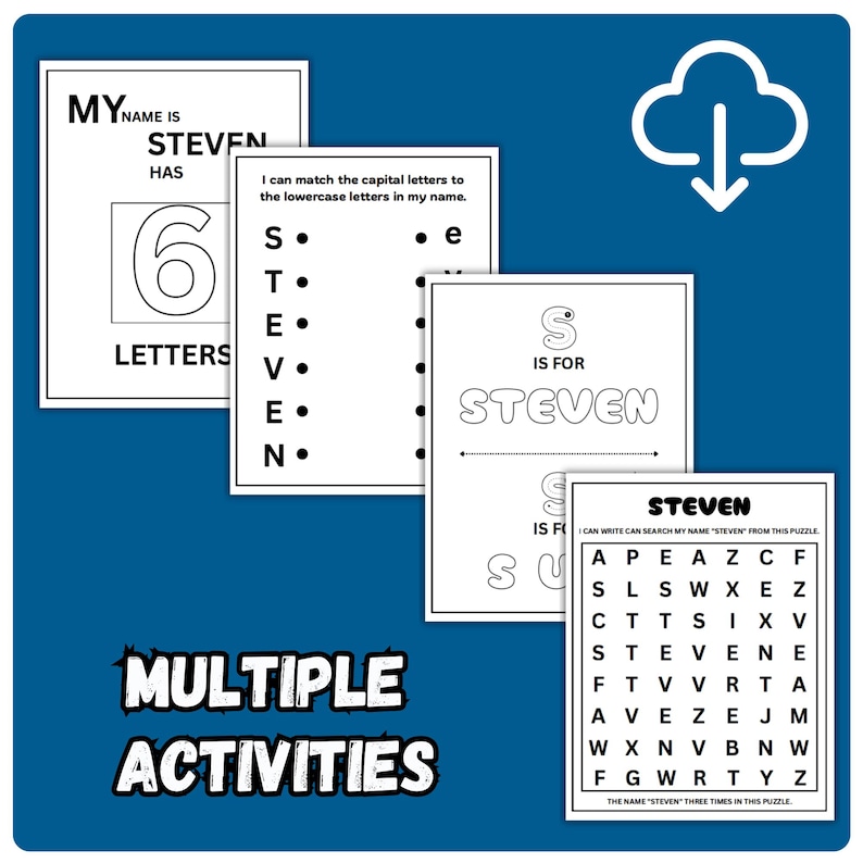 Personalized Name Tracing Workbook, Preschool Learning (digital ...
