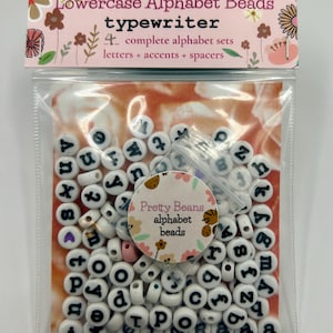 Lowercase Typewriter Font Alphabet Beads 7mm - Etsy