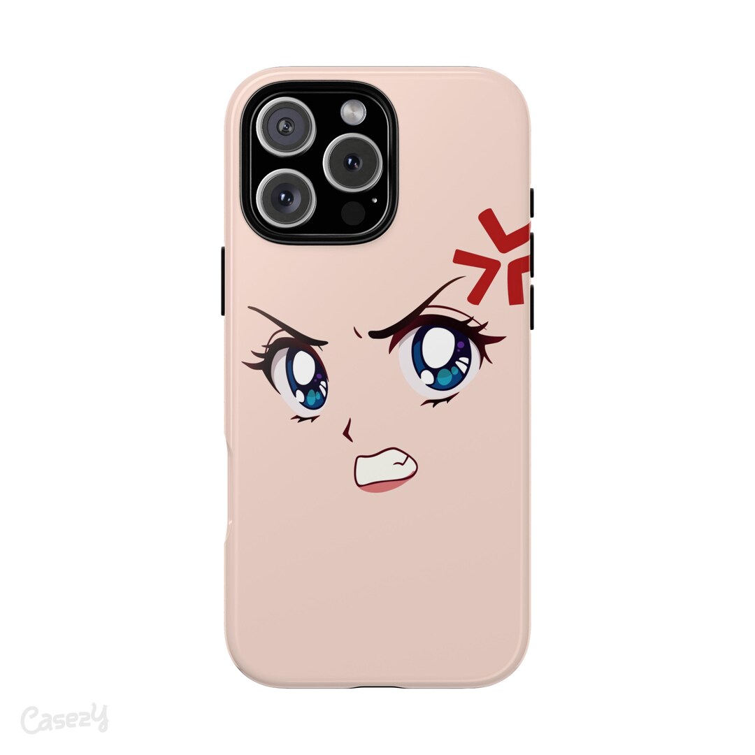 Anime Angry Face Phone Case: Kawaii Manga Expression, Iphone, Samsung ...