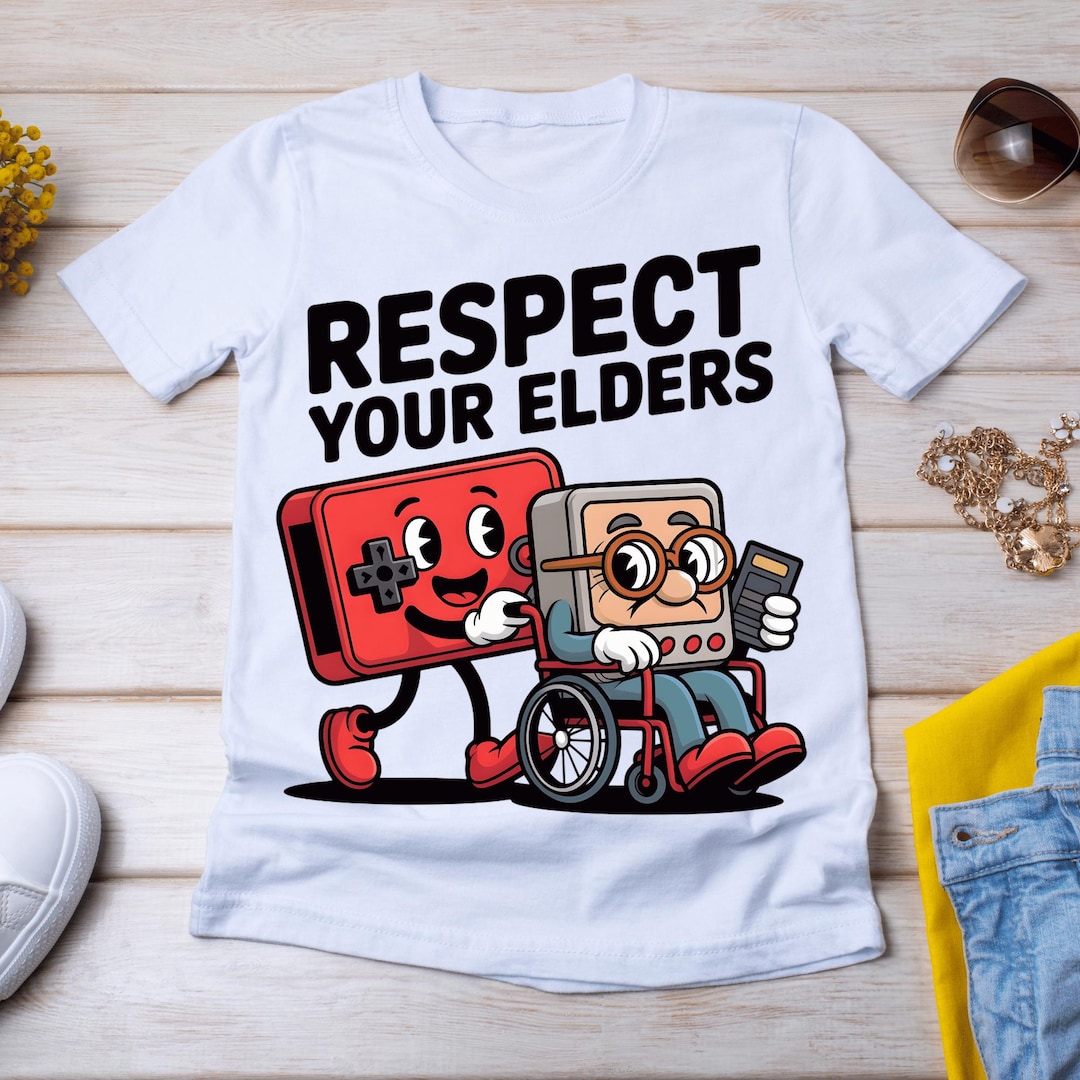 Respect Your Elders Gaming T-shirt, Retro Gamer Design (PNG) - Etsy