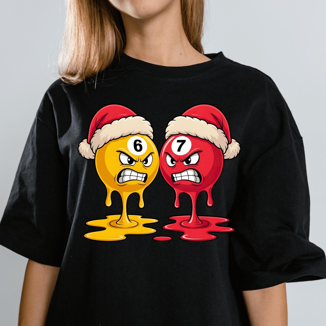 Angry Melting Billiard Balls PNG, Christmas Pool Player Art (digital ...