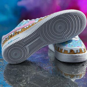Custom Hand-painted Sports Sneakers, Ice Cream Air Force 1, Gift for ...