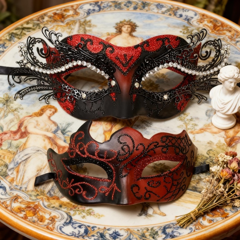 Couple Masquerade Mask Unique Fun Formal, Metal Iron Butterfly Roman ...