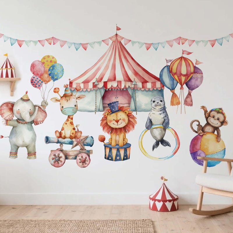 Circus Wall Mural - Etsy