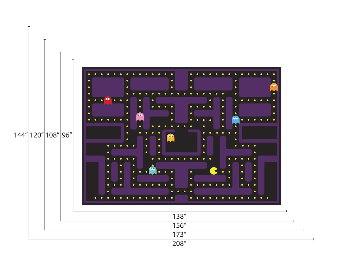 Pac-man Wallpaper Vintage Game Wall Decal Retro Arcade Wall Sticker ...