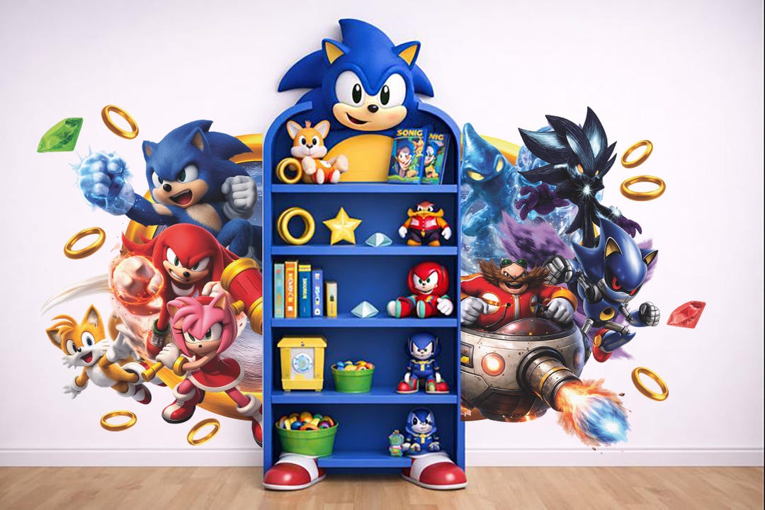 Door Frame Decal Super Sonic Wall Decal Hedgehog Wall Sticker Video ...