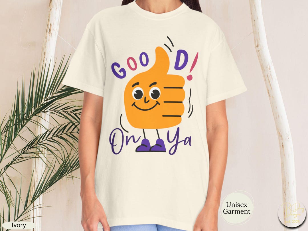Good on Ya Australian Slang Humor Thumbs up Emoji T-shirt - Etsy