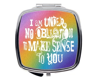 Funny compact mirror | Etsy