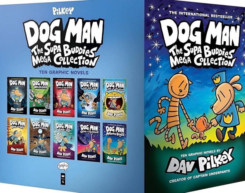Dog Man (the Supa Epic Collection) (1 to 10) Set by Pilkey (english ...