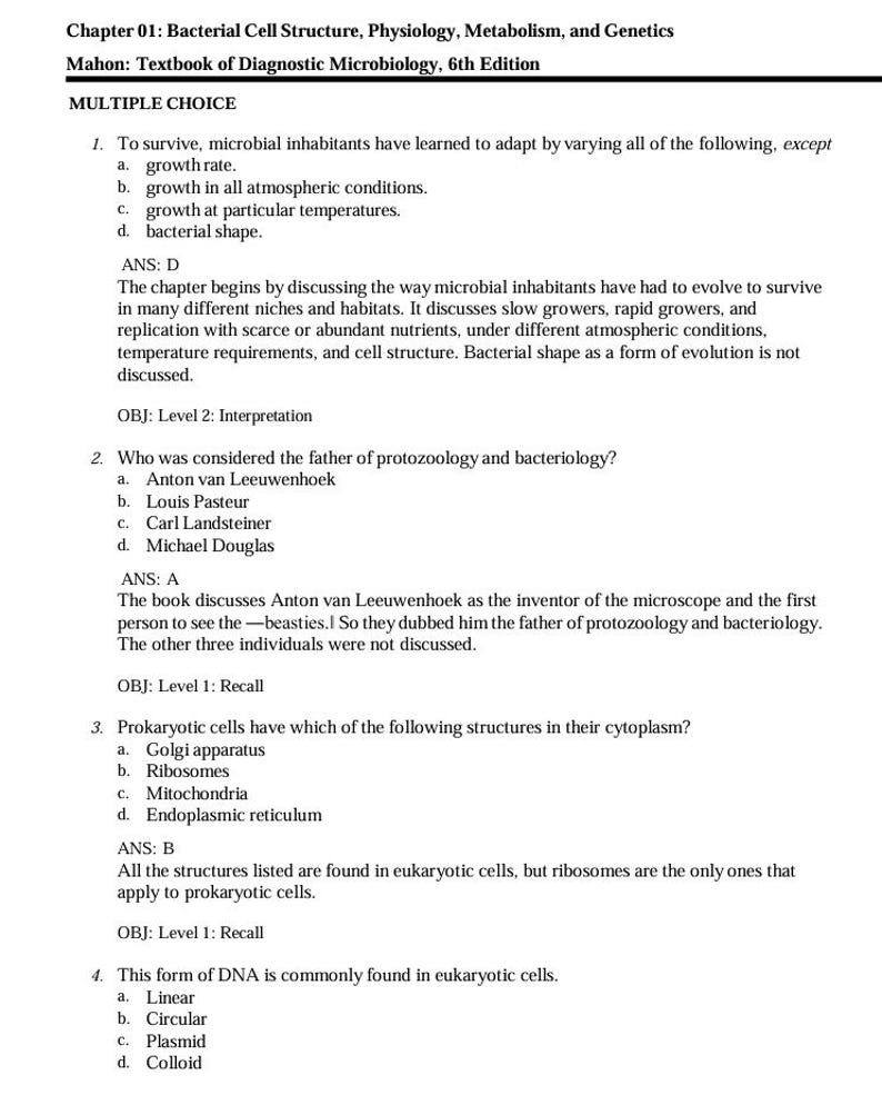Assessment Resource Pack for Textbook of Diagnostic Microbiology, 7th ...