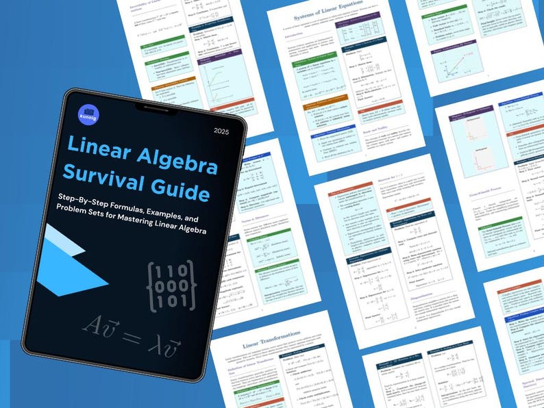Linear Algebra Study Guide PDF | Printable Math Study Notes and ...