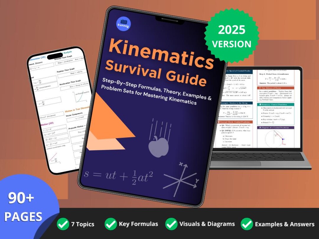 Kinematics Study Guide PDF | Printable Physics Study Notes and ...