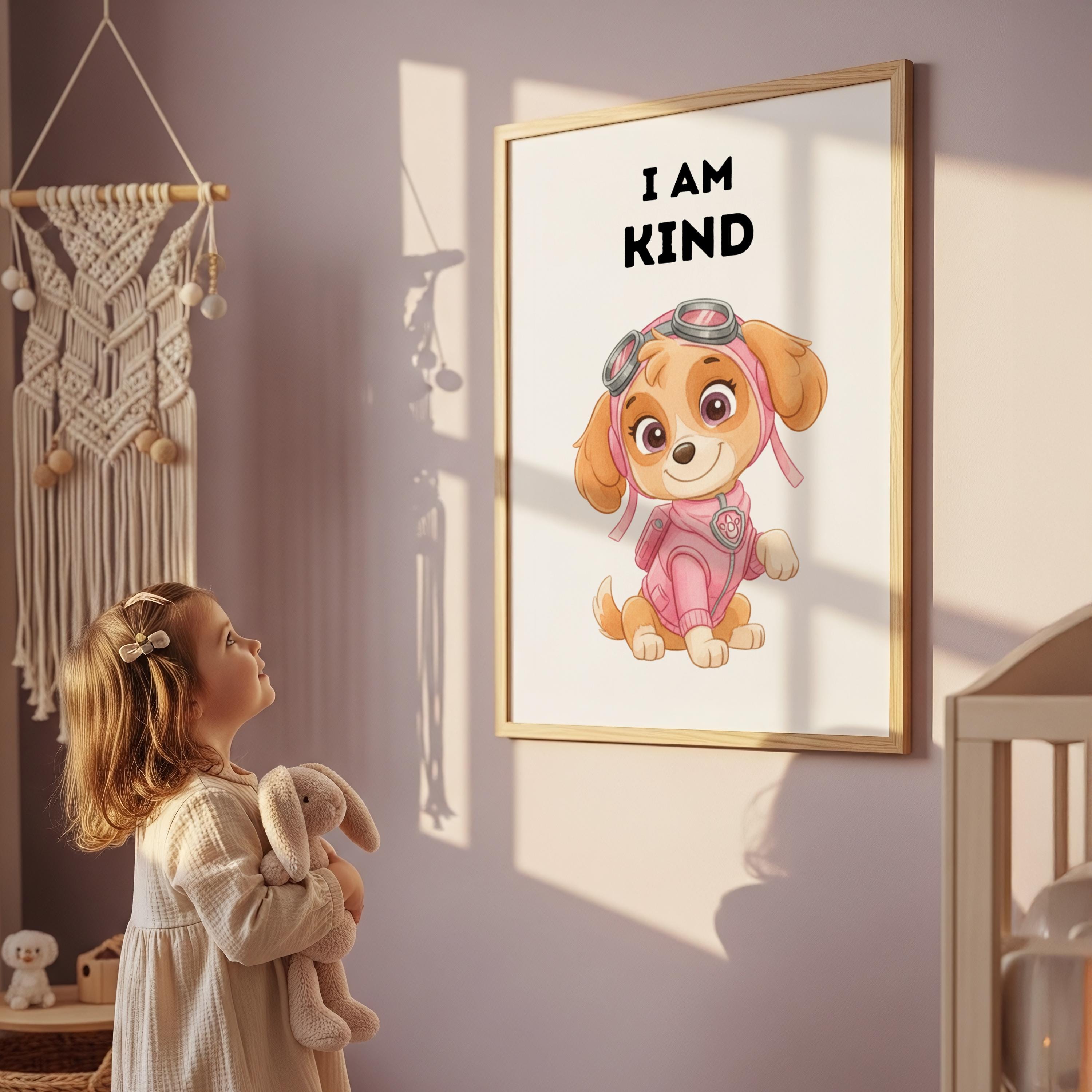 Set of 6 Printable Puppy Affirmation Wall Art for Kids Room Decor, Cute ...