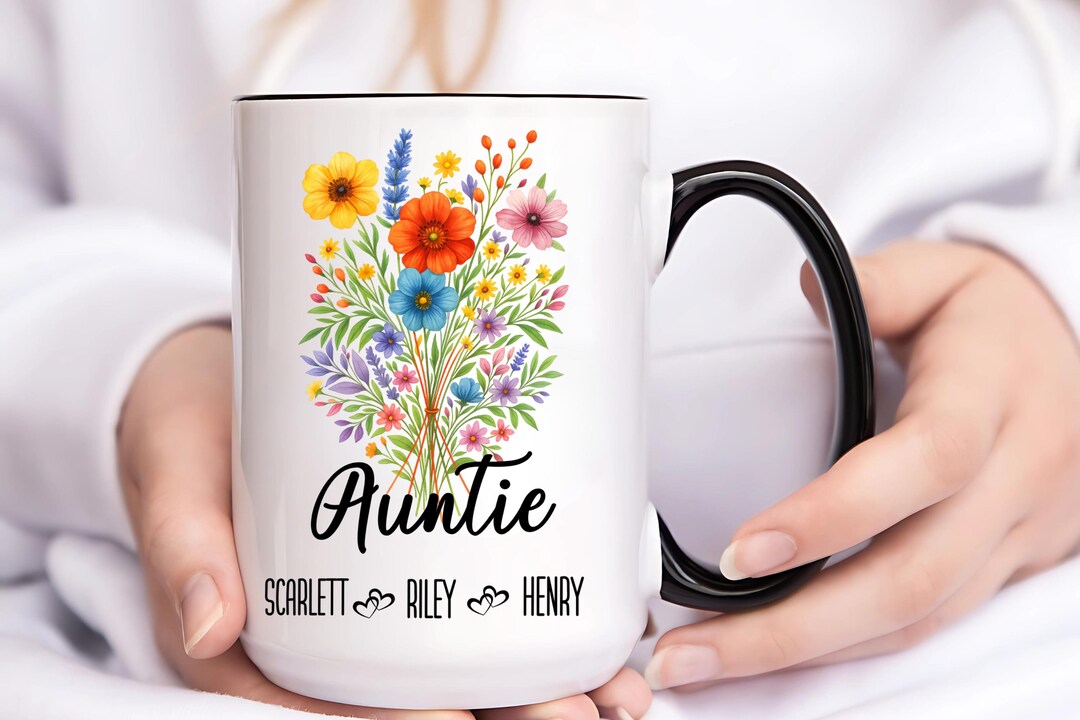 Custom Narcissus December Birth Flower Mug, Personalized Coffee Cup ...