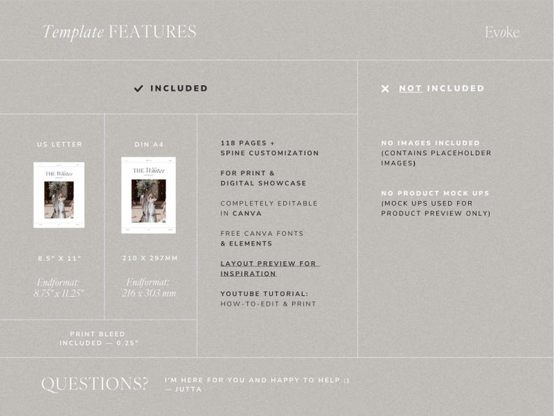 Wedding Coffee Table Book Template: Modern Elegant Magazine Album ...