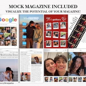 Editable Couples Magazine Canva Template | Custom Gift Boyfriend ...