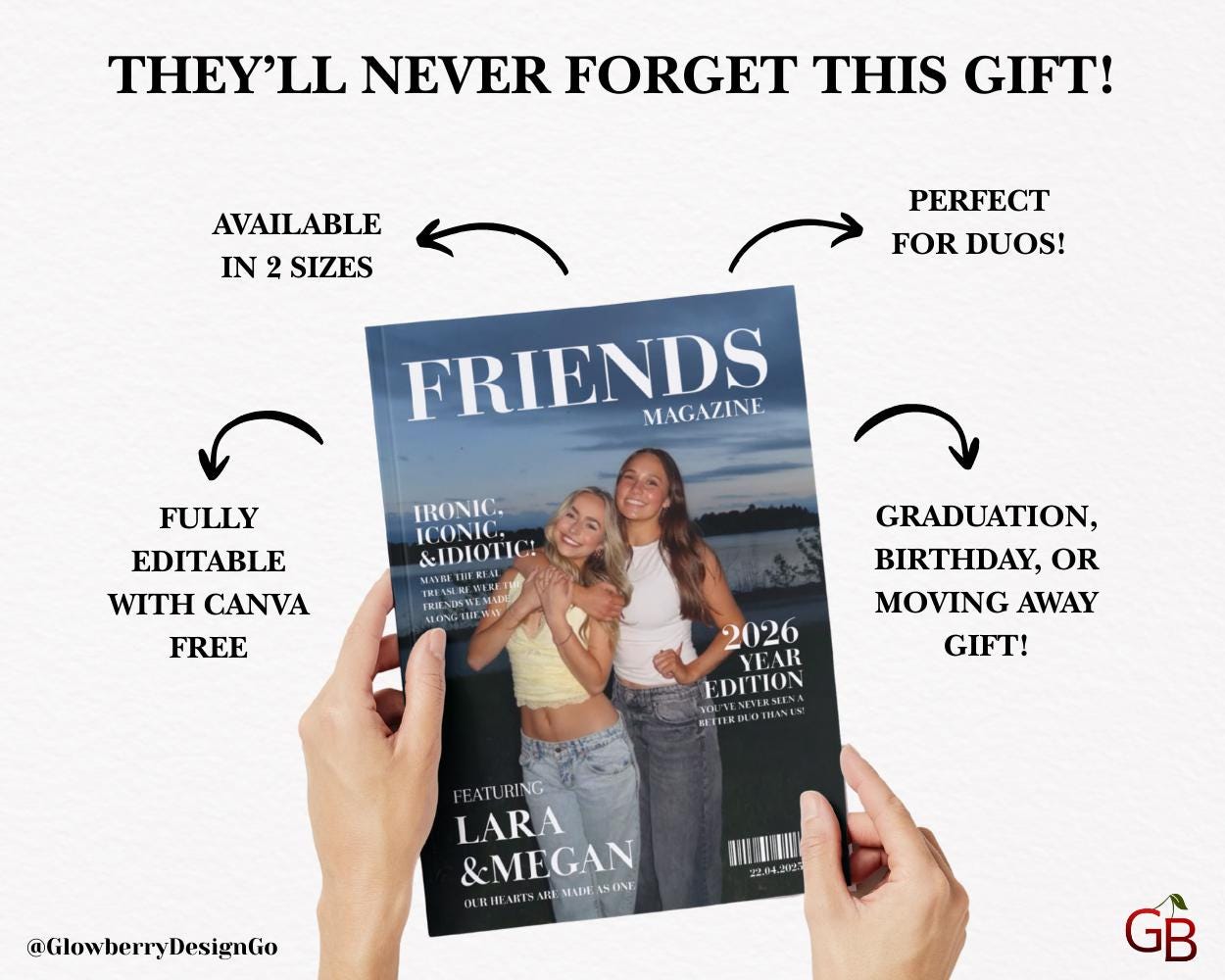 Custom Friendship Magazine | Best Friend Gift | Canva Template | Friend ...