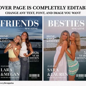 Custom Friendship Magazine | Best Friend Gift | Canva Template | Friend ...