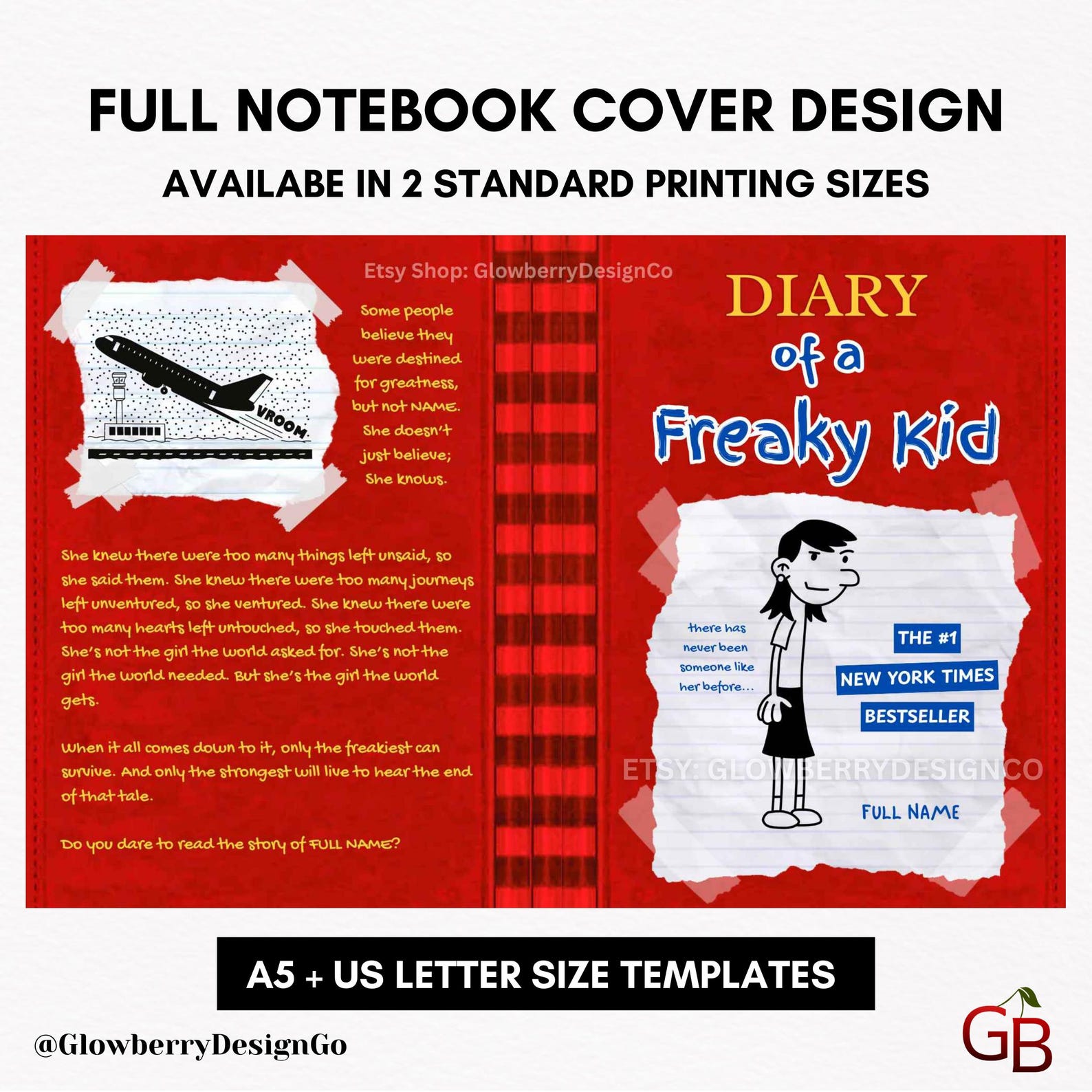 Notebook Editable Template, Canva Template, Birthday Gift, Best Friend ...