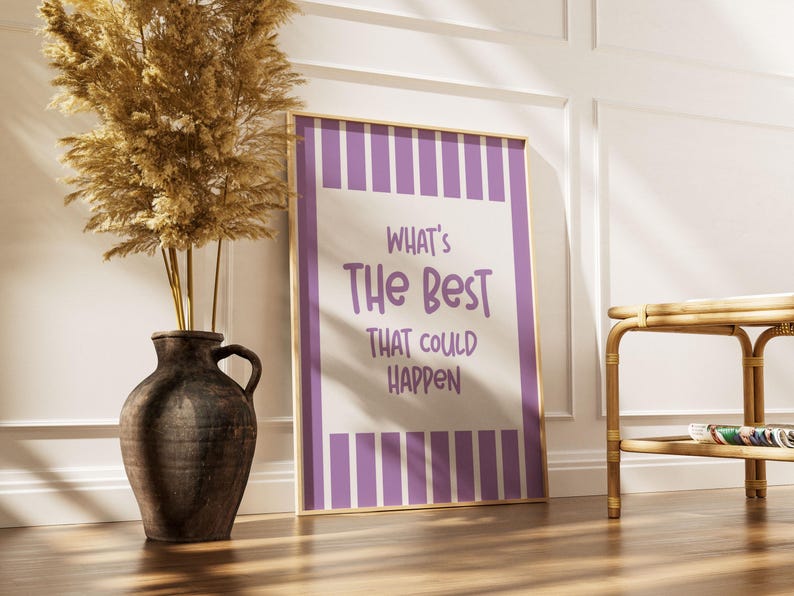 Purple Positive Quote Print | Empowering Home Office Decor (digital ...