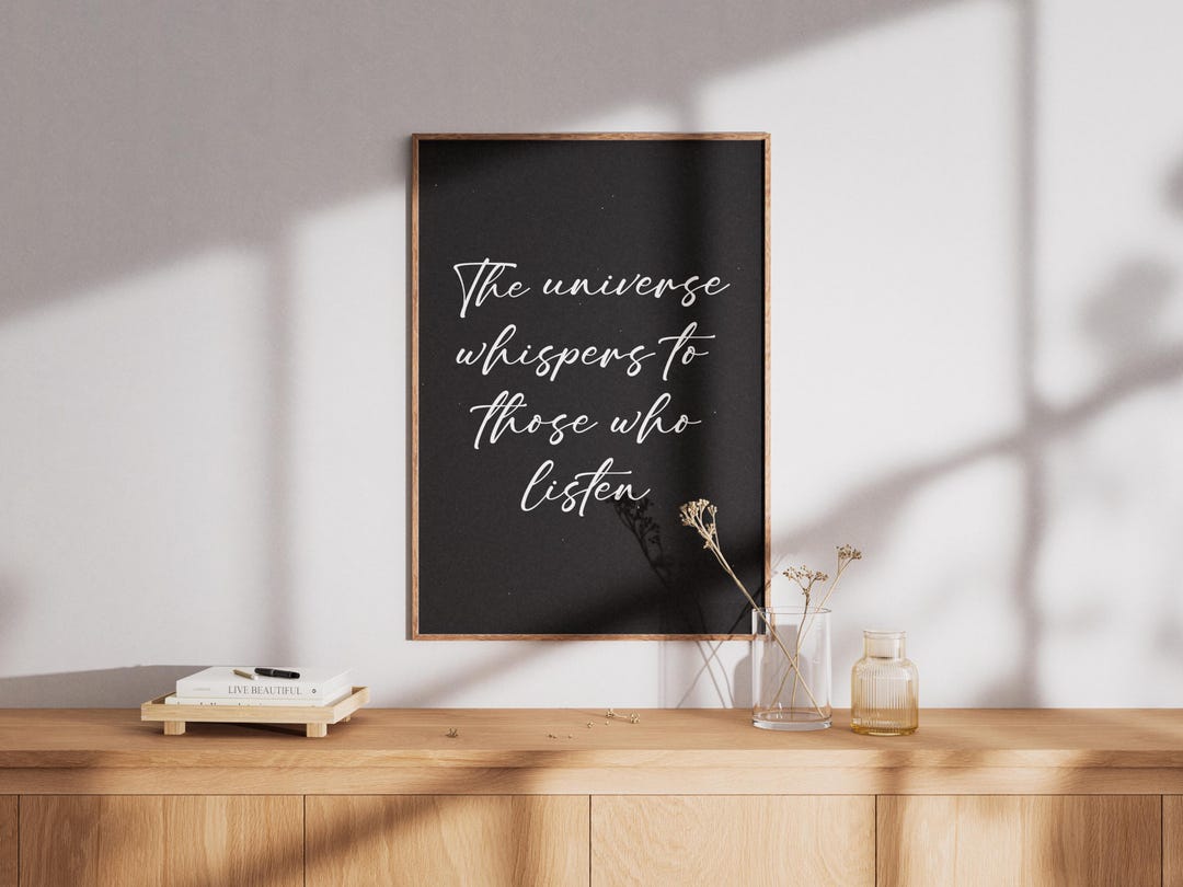 Inspirational Universe Quote Print: Cosmic Starry Night Wall Art ...