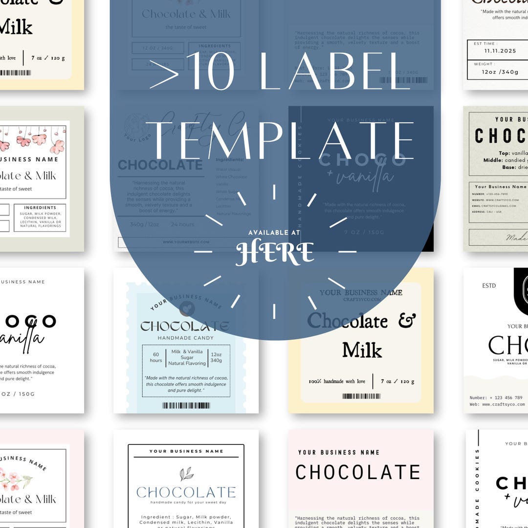10 Editable Food Label Template, Food Jar Labels, Printable Ingredient ...