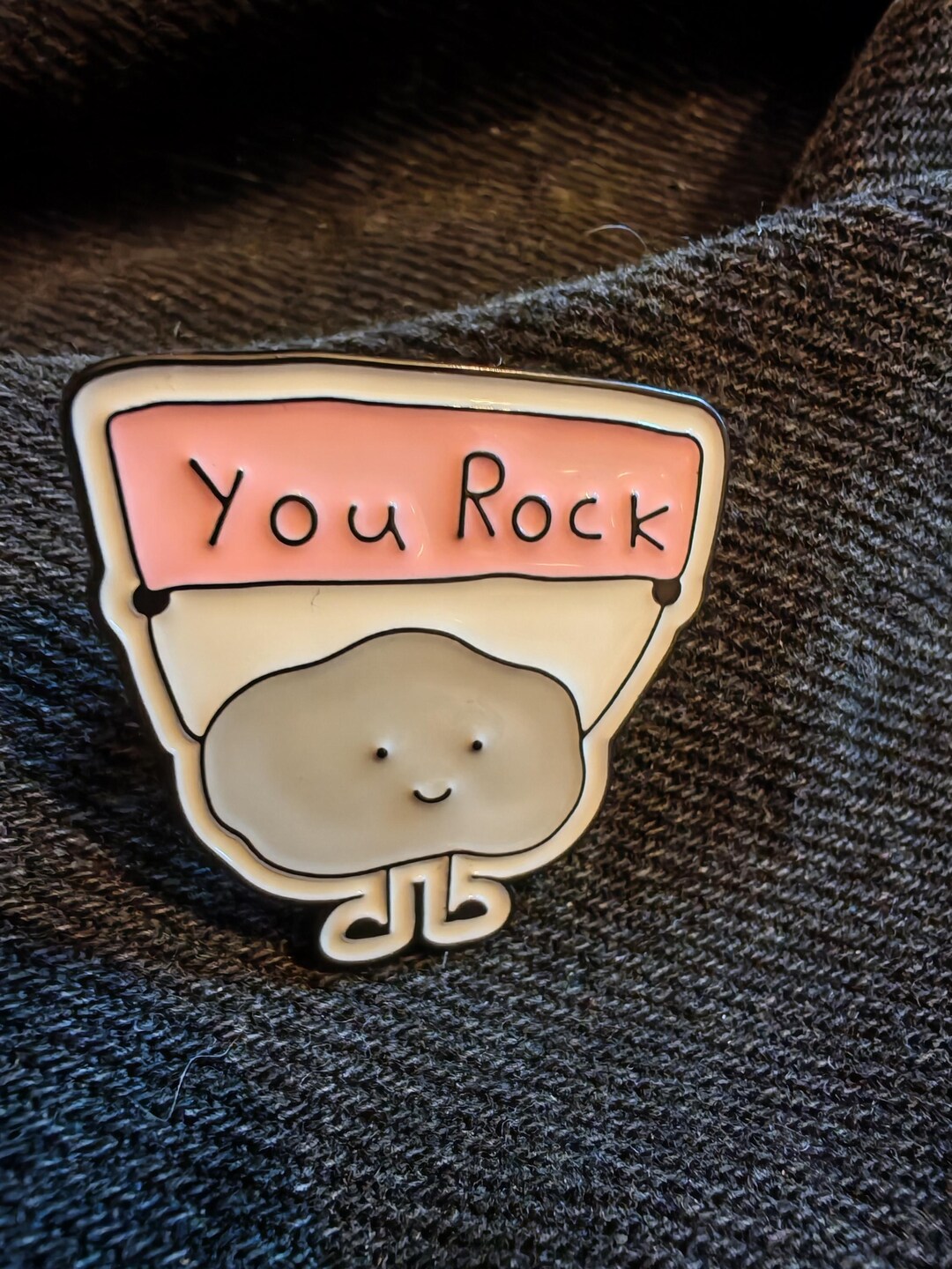 You Rock. Punny Rock Enamel Pin Badge - Etsy