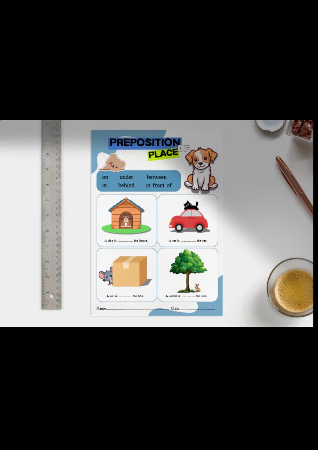 Preposition of Place Worksheets | Early Learning Activities for Kids ...
