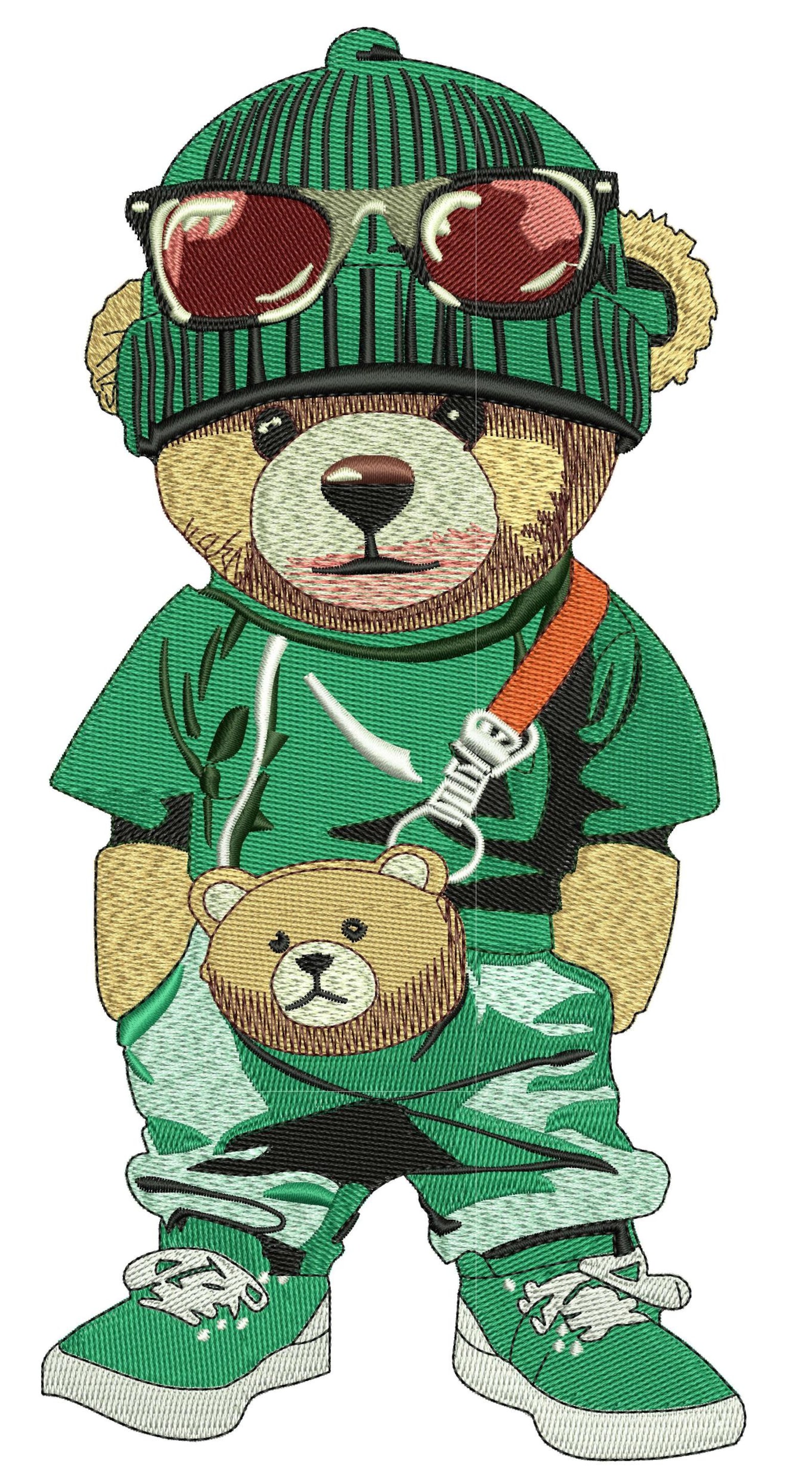 Bear Embroidery Design Into (dst, Exp, Hus, Pes, Vp3, Xxx, Pdf) 4 Sizes ...