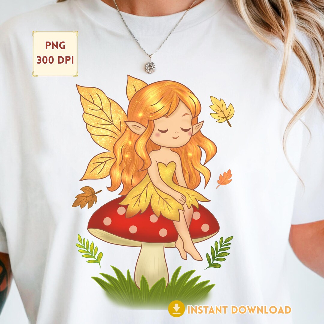 Mabon Fairycore Design for Shirt for Mug, Cute Fall Fairy Garden ...